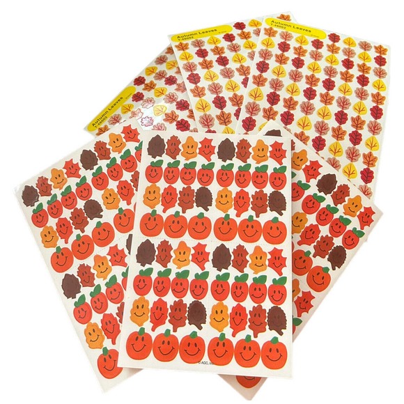 Trend | Office | Vintage Fall Stickers Leaves Pumpkins Apples Reward ...